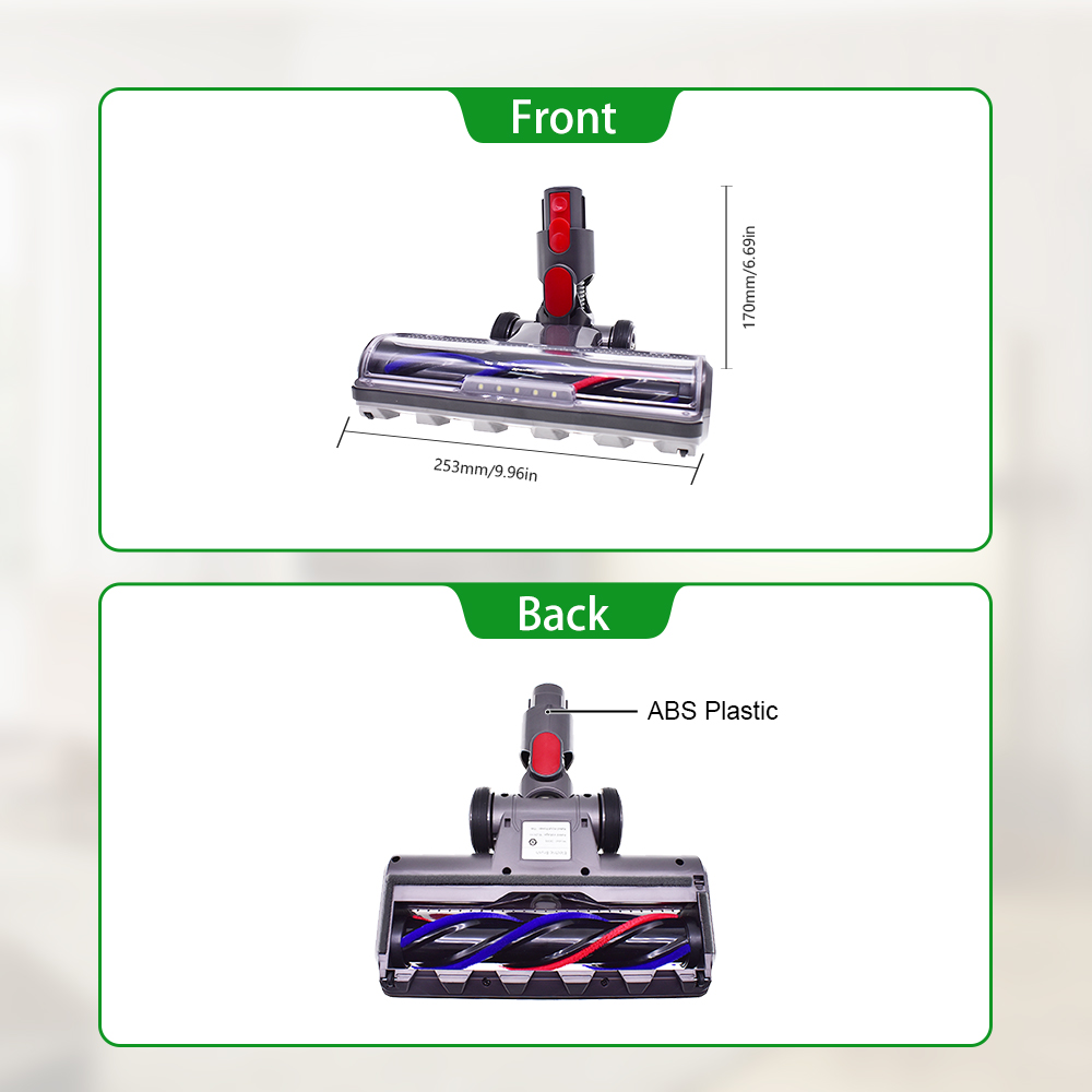 Aegtek | Dysons V7 V8 V10 V11 V15 Floor Brush Head, Floor Brush Turbine ...